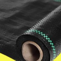 China Anti Weed Mat Plastic Mulch Film Agricultural Black Ground Cover 90gsm 1m Width for sale