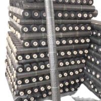 China Agricultural Black Plastic Anti Weed Mat Ground Cover 90gsm UV Treated 1m Wide for sale