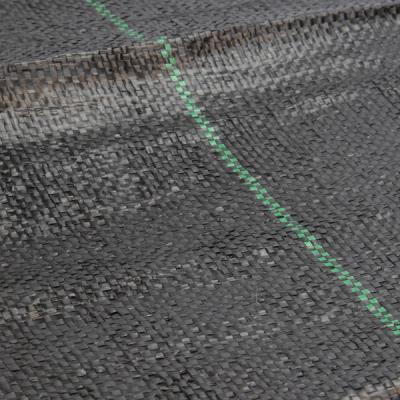 China PP Woven Weed Barrier Ground Cover Fabric 90gsm 1.6m Wide UV Treated Landscape Mat for sale