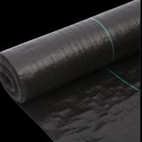 China PP Woven Weed Control Mat 90gsm Ground Cover Fabric UV Treated 0.4-6m Width for sale