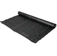 China PP Woven Weed Control Fabric 90gsm UV Treated Ground Cover Mat 0.4m-6m Width for sale