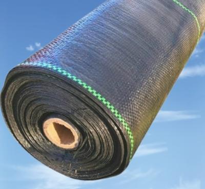 China 100% Virgin PP Anti Weed Mat 90gsm UV Treated Weed Barrier Fabric 0.5m-5m Width for sale