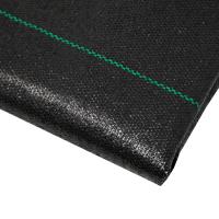 China Black Polypropylene Weed Mat Ground Cover 90gsm UV Treated Landscape Fabric 1.6m Width for sale