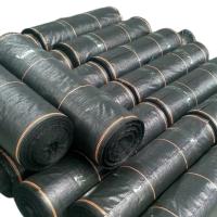 China PP Woven Weed Control Fabric 100gsm UV Resistant Ground Cover Mat 2x50m Roll for sale