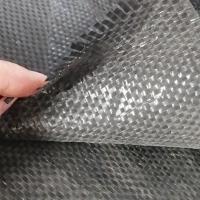 China Black with Green Line PP Woven Ground Cover Anti Weed Mat 100gsm 1m Width for sale