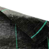 China PP Woven Landscape Fabric Weed Mat Ground Cover 90gsm UV Resistant 1.6m Wide for sale