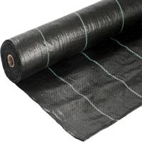 China PP Woven Ground Cover Weed Mat 100gsm UV Treated 2m Width Anti Weed Fabric for sale