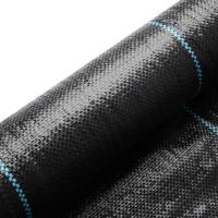 China Nonwoven Anti Weed Mat Black PP Polypropylene Agriculture Weed Barrier Fabric 90gsm 1m Width for sale