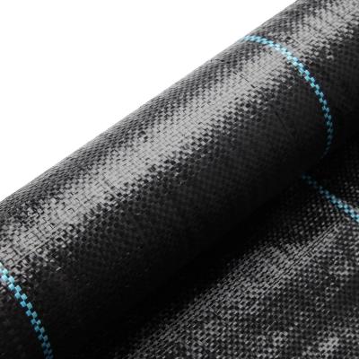 China Nonwoven Anti Weed Mat Black PP Polypropylene Agriculture Weed Barrier Fabric 90gsm 1m Width for sale