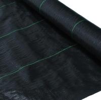 China PP Woven Weed Mat Ground Cover 90gsm 1m Wide Black Agricultural Breathable Fabric for sale