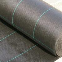 China PP Woven Weed Mat Ground Cover 90gsm 1m Wide Black Agricultural Breathable Fabric for sale