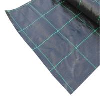 China PP Woven Weed Mat Ground Cover 90gsm 1m Wide Black Agricultural Breathable Fabric for sale