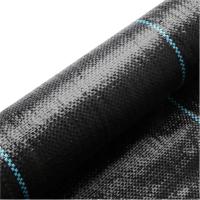 China PP Polypropylene Woven Weed Control Fabric 90gsm UV Treated Landscape Ground Cover 1.6m Width for sale