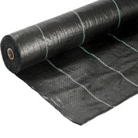 China UV Treated PP Woven Weed Barrier Fabric 4m Width 100 GSM White Greenhouse Weed Control Mat for sale