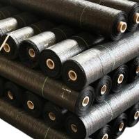 China PP Non-Woven Weed Mat 90gsm 1.6m Wide Black Agricultural Ground Cover Fabric UV Resistant Breathable for sale