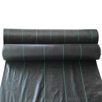 China PP Woven Weed Barrier Ground Cover Fabric 90gsm 1m Wide UV Treated Black Landscape Mat for sale