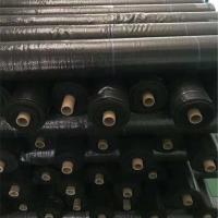 China PP Woven Weed Control Mat 90gsm Ground Cover Fabric 1.6m Wide UV Resistant Agricultural Black Plastic for sale