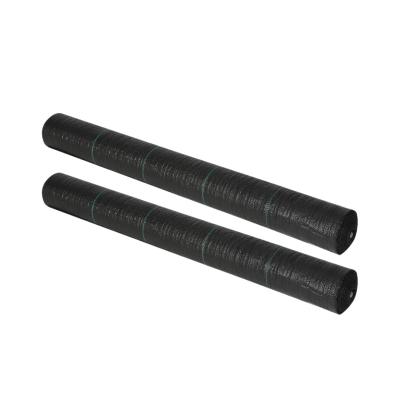 China PP Woven Weed Control Mat 90gsm Ground Cover Fabric 3-5 Year UV Resistant Agricultural Black Plastic for sale