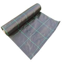 China PP Woven Weed Barrier Ground Cover Fabric 90gsm UV Resistant Anti Weed Mat 1.6m Wide for sale