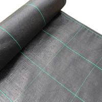 China PP Woven Landscape Fabric Ground Cover Weed Mat 90gsm 1.6m Wide UV Resistant for sale