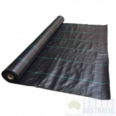 China PP Woven Landscape Fabric Ground Cover Weed Mat 90gsm 1.6m Wide UV Resistant for sale