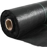 China PP Woven Landscape Fabric Ground Cover Weed Mat 90gsm 1.6m Wide UV Resistant for sale