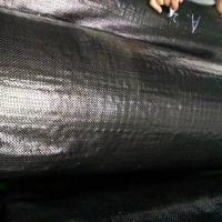 China Recyclable PP Woven Weed Control Mat 90gsm Black with White Lines Chemical Resistant for Garden for sale