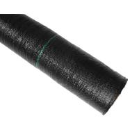 China Recyclable PP Woven Weed Control Mat 90gsm Black with White Lines Chemical Resistant for Garden for sale