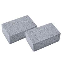 China Foam Glass Grill Cleaning Stone 8x4x3.5 Inch Pumice Brick for BBQ Griddle 2 Pack for sale