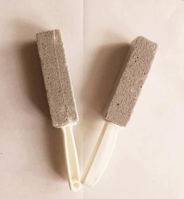 China Pumice Stone Scouring Stick with Handle 2 Pack for Toilet Bowl Ring Rust Stain Remover for sale