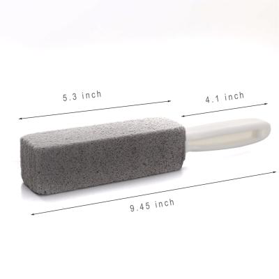 China Pumice Stone Toilet Cleaner with Handle Stick 2 Pack for Bath Bowl Stain Remover Porcelain Pool Tile for sale