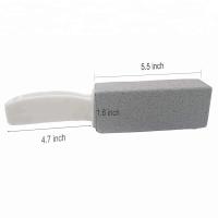 China Pumice Stone Toilet Cleaner Stick with Handle 2 Pack for Hard Water Rings and Rust Removal for sale