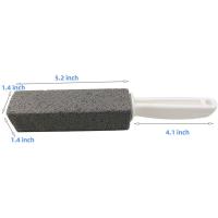 China Pumice Stone Toilet Cleaner Stick with Handle 2 Pack for Hard Water Rings and Rust Removal for sale
