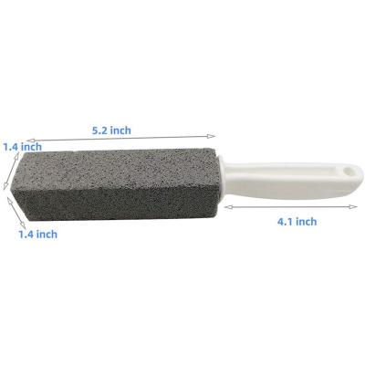 China Pumice Stone Toilet Cleaner Stick with Handle 2 Pack for Hard Water Rings and Rust Removal for sale