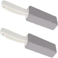China Pumice Stone Toilet Cleaner Stick with Handle 2 Pack for Hard Water Rings and Rust Removal for sale