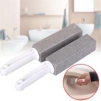 China Pumice Cleaning Stone Scouring Pad with Handle Toilet Bowl Cleaner Hard Water Ring Remover 2 Pack for sale