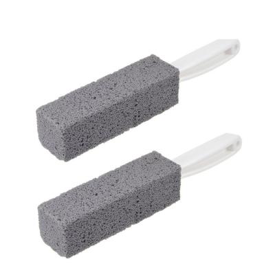 China Pumice Stone Toilet Brush with Handle 2 Pack for Hard Water Stains Rust Removal for sale