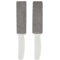 China 2 Pack Pumice Stone Toilet Bowl Cleaner Brush with Handle for Hard Water Stains Rust Removal for sale