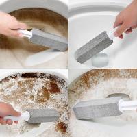 China Pumice Cleaning Stone Stick with Handle for Toilet Bowl Ring Hard Water Stain Remover 2 Pack for sale