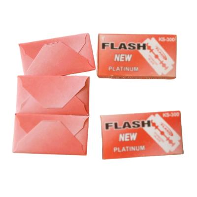 China Premium Stainless Steel Double Edge Safety Razor Blades 100 Pack Platinum Coated for Men Shaving for sale