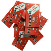 China Double Edge Safety Razor Blades 100 Pack Platinum Coated Stainless Steel Men Shaving for sale