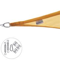 China Terra-cotta HDPE Sun Shade Sail Triangle 3.6x3.6x3.6m Waterproof UV Protection for sale
