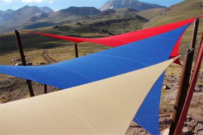 China Terra-cotta HDPE Sun Shade Sail Triangle 3.6x3.6x3.6m Waterproof UV Protection for sale