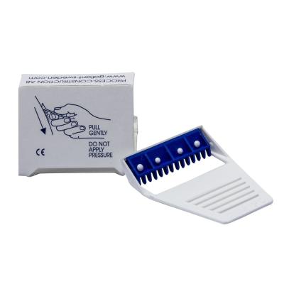 China Disposable Surgical Prep Razor Single Edge Stainless Steel Blade HV700 Chrome Coated for sale