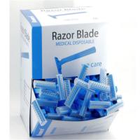 China Disposable Medical Razor Stainless Steel Single Edge Blade 100 Pcs Pack for sale