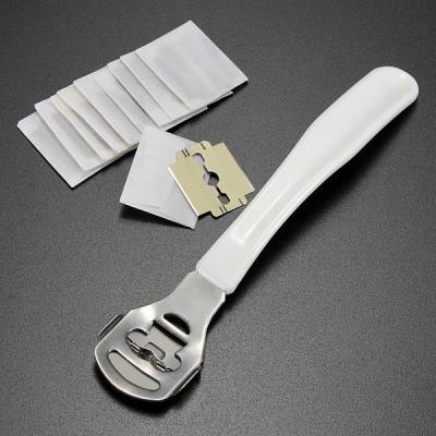 China Carbon Steel Foot Dead Skin Scraper Remover Pedicure Care Callus Corn Shaver Blades 10 Pcs for sale