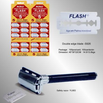 China Double Edge Safety Razor Blade Stainless Steel Teflon Coated 0.1mm 5 Pack for sale