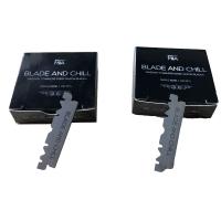 China Half Razor Blade for Barber Store Chrome Sputtered Stainless Steel 2 Inch for sale