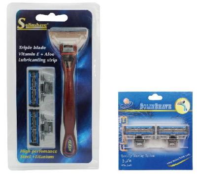 China 715 changeable head refills /cartridge triple blade system razor for sale