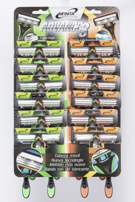 China Triple Blade Disposable Razor Blades 3 Layer Stainless Steel 0.1mm for sale